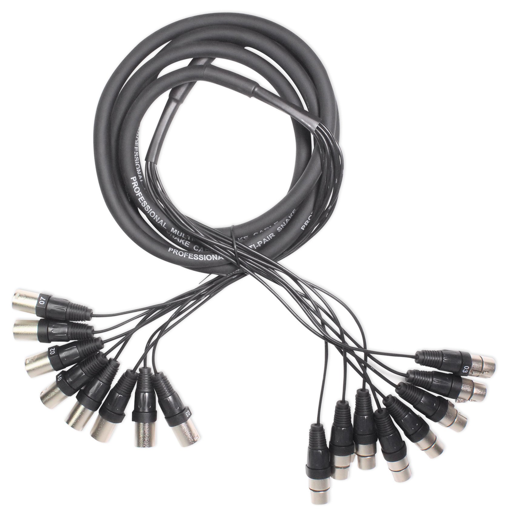 Rockville SX810 8 Channel 10 Foot XLR Snake (Female to Male)