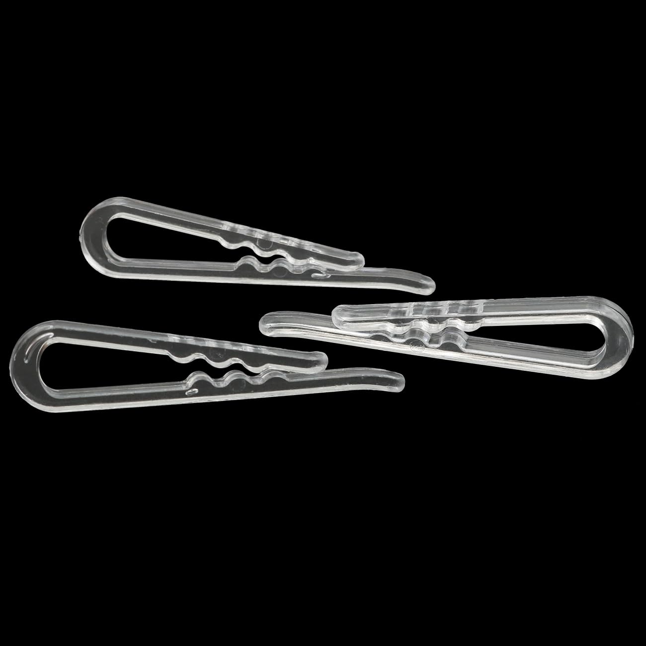 FMHXG 100PCS U Shape Clear Plastic Crocodile Shirt Clip Large 50MM Mini Skateboarding Shoes Folding Clip for Tie Socks Pants Skirt Fixing Clothes