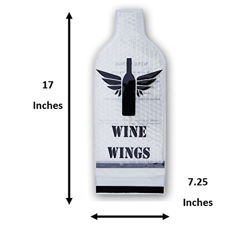 Wine Wings Upgraded 4 Pack Reusable Bottle Protector Sleeve Travel Bag Luggage Leak Safe
