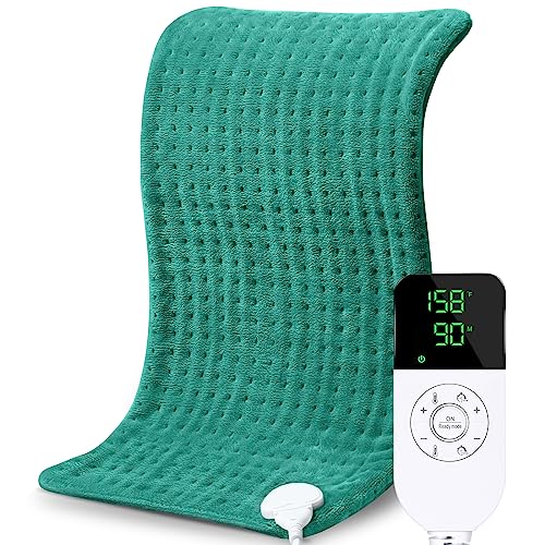 NOWWISH Heating Pad for Back Pain & Cramps Relief, XL Moist Heat Electric Heating Pads with Auto Shut Off Large, Gifts for Women Men, 12 "x 24 Green