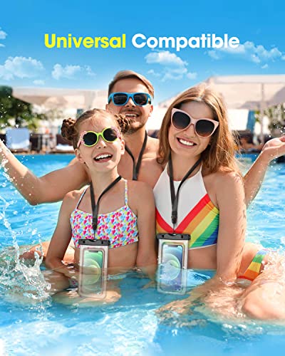 Universal Waterproof Case, 2 Pack, IPX8 Clear Waterproof Phone Pouch, Waterproof Phone Case Phone Dry Bag Compatible with iPhone 13 Pro Max/12 Pro/8/7, Galaxy S22 ultra/S20, Google Pixel 6 up to 7.0"