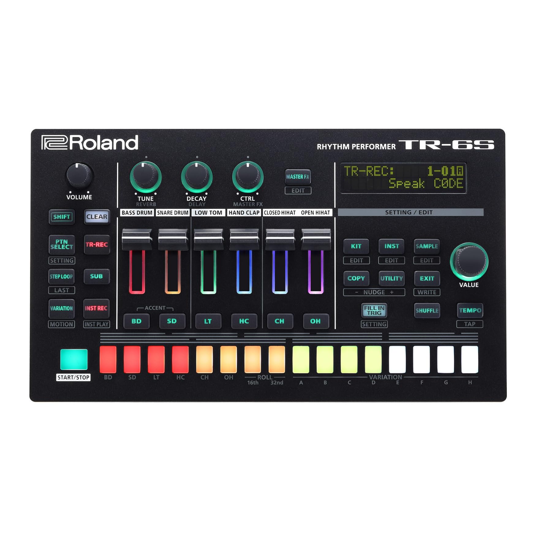 Roland TR-6S Compact Drum Machine with Six tracks of Authentic TR Sounds, Samples, FM Tones, and Effects