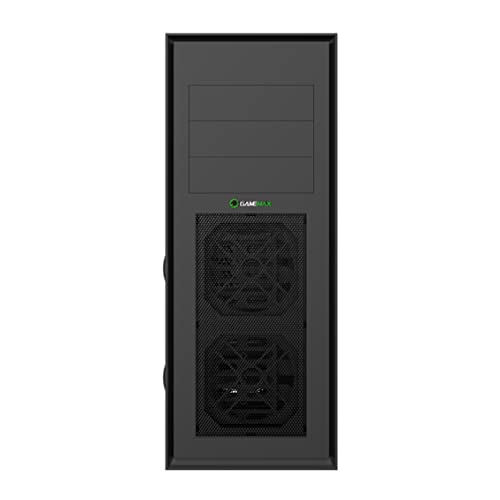 GAMEMAX Full Tower Chassis with Front Mesh Ventilation and ODD and Window Cases, ATX - High Airflow, 3 x LEDs Blue Cooling Fans Included, Black (Master M905)