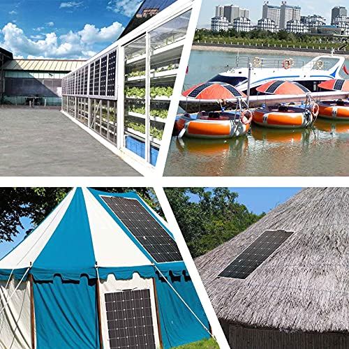 DSJ 12V 300W Monocrystalline Solar Panel - Home Flexible Solar System Kit with 12V 10A Solar Controller for Rv, Boat, Cabin, Caravan