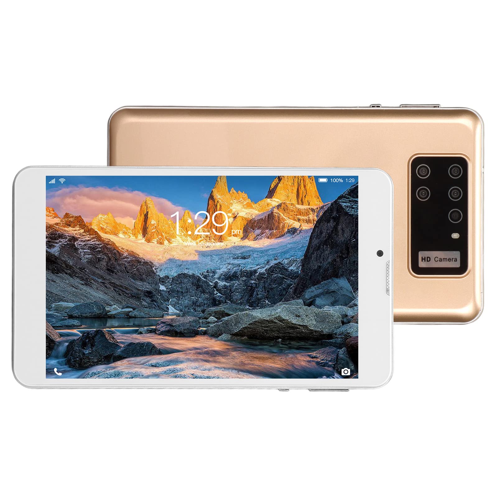 Gaming Tablets PC, 7 inch Tablet, 4GB 32GB Octa Core, 128GB Expandable, 2.4G 5G Dual Band, 3 Card Slots, 1200x1920 HD Wide Viewing, 6000mAh Cellular Tablet for Music (US Plug)