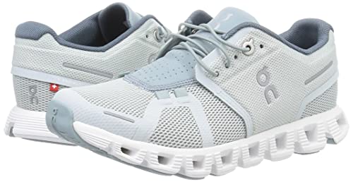 ON Women's Cloud 5 Sneakers, Surf/Cobble, Blue, 9.5 Medium US