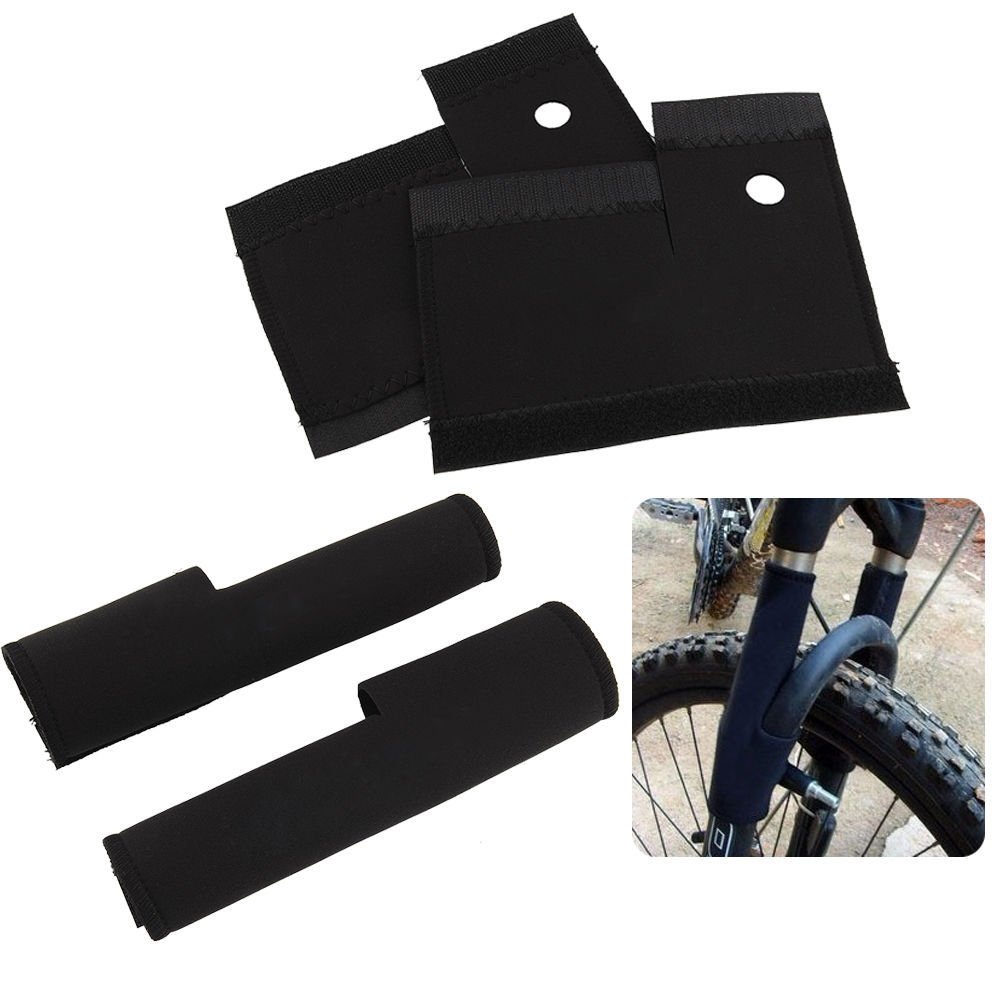 BYBYCD 1 Pair Mountain Bike Front Fork Protective Pad Road bike Fork Frame Wrap Cover Guard Protector Cycling Bicycle Accessories