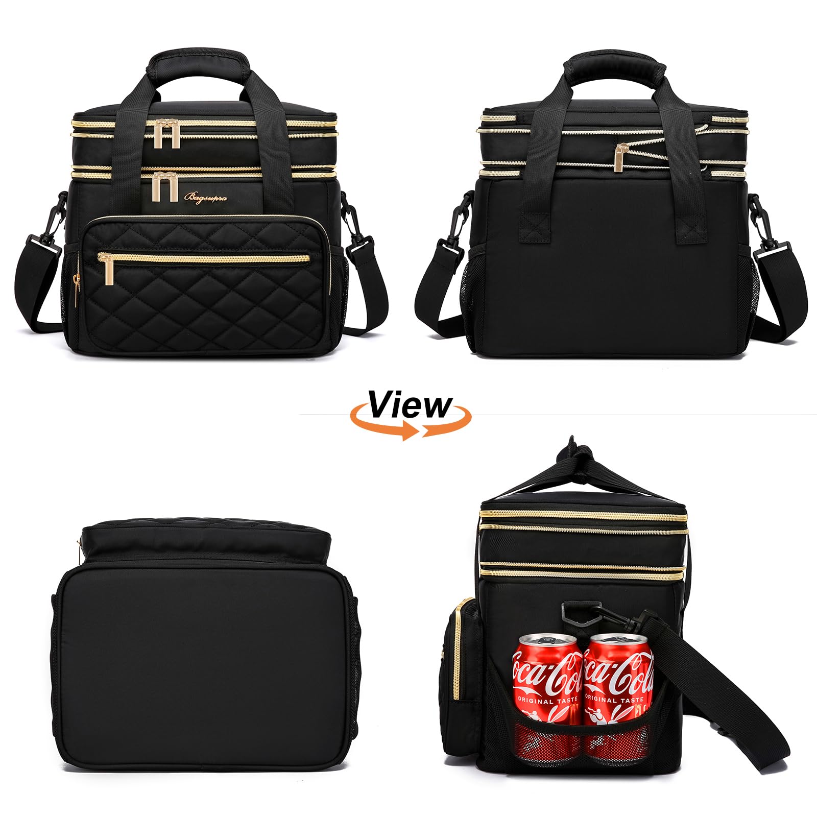 Expandable Insulated Lunch Bag Women,Girls Extra Large Lunch Box Leakproof Lunch Tote Reusable Cooler Bag for Adult Work Picnic Hiking Beach