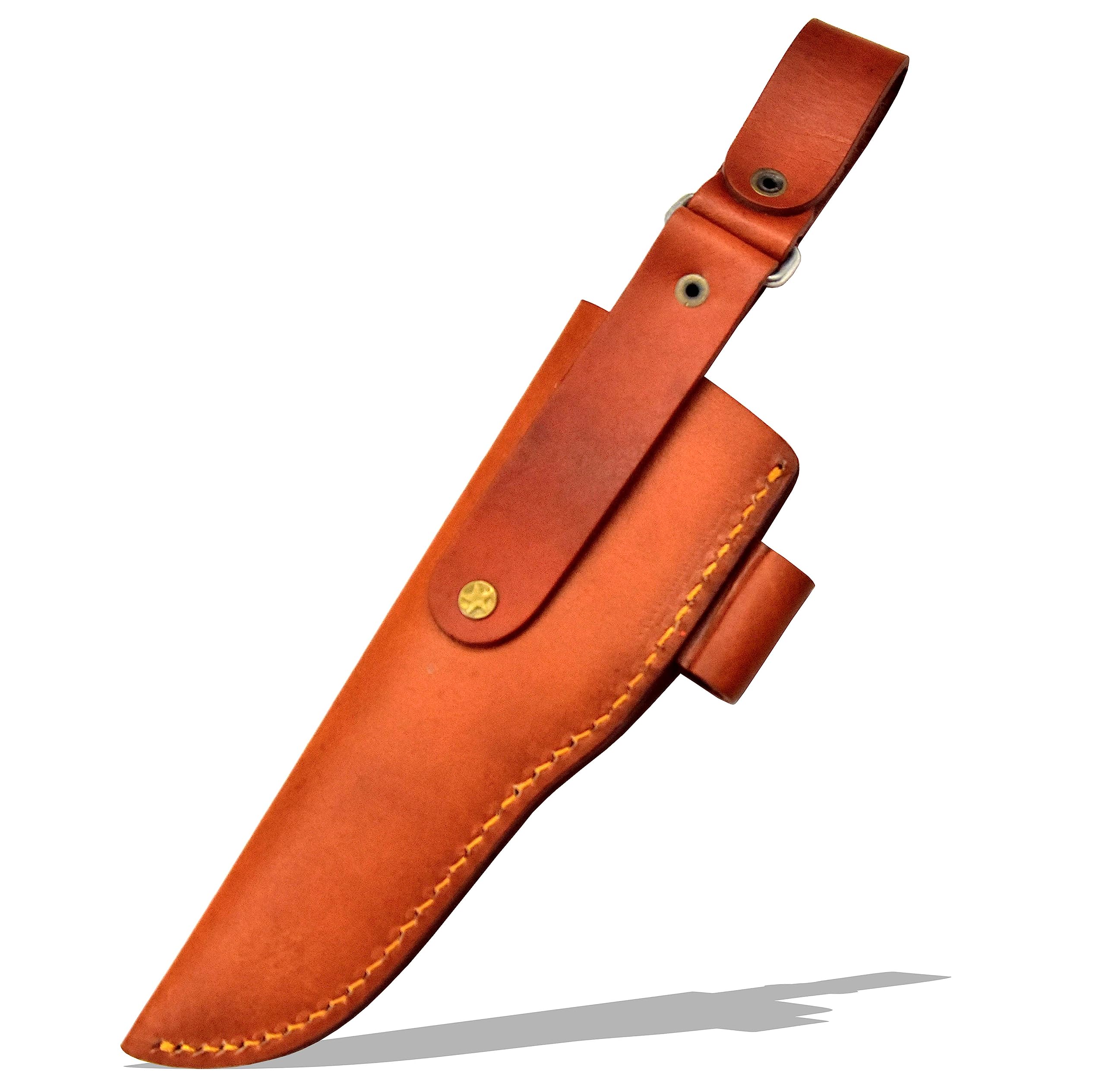 Hercules Knives Custom Leather Sheath Tooled Leather Sheath/Hunting Knife Sheath Universal Leather Knife Sheath Sheath Fit up to 8.0" Blade 100% Real Laether