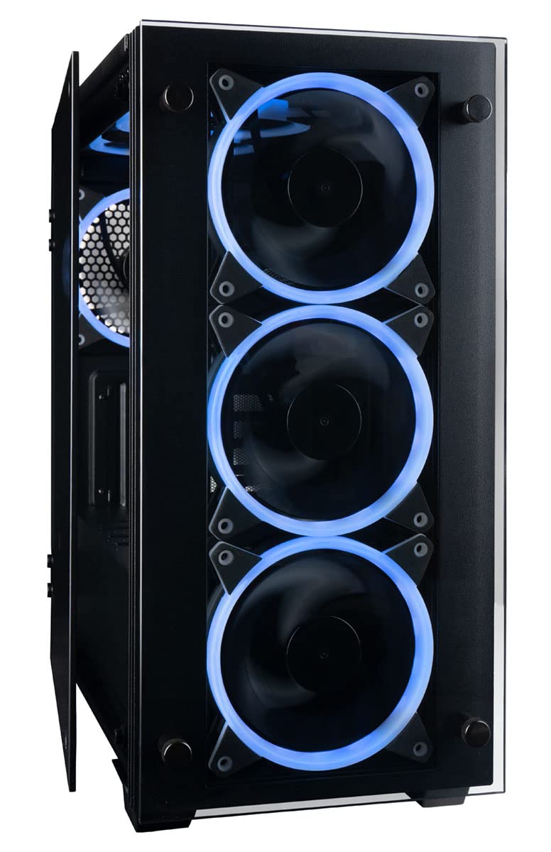 Computer Upgrade King Empowered PC Stratos Micro Gaming Desktop - Intel 6 Core i5-10400F Processor, 16GB DDR4 RAM, 512GB NVMe SSD, ARC A750 (>RTX 3060), WiFi, W11 Home RGB Gamer Computer Black