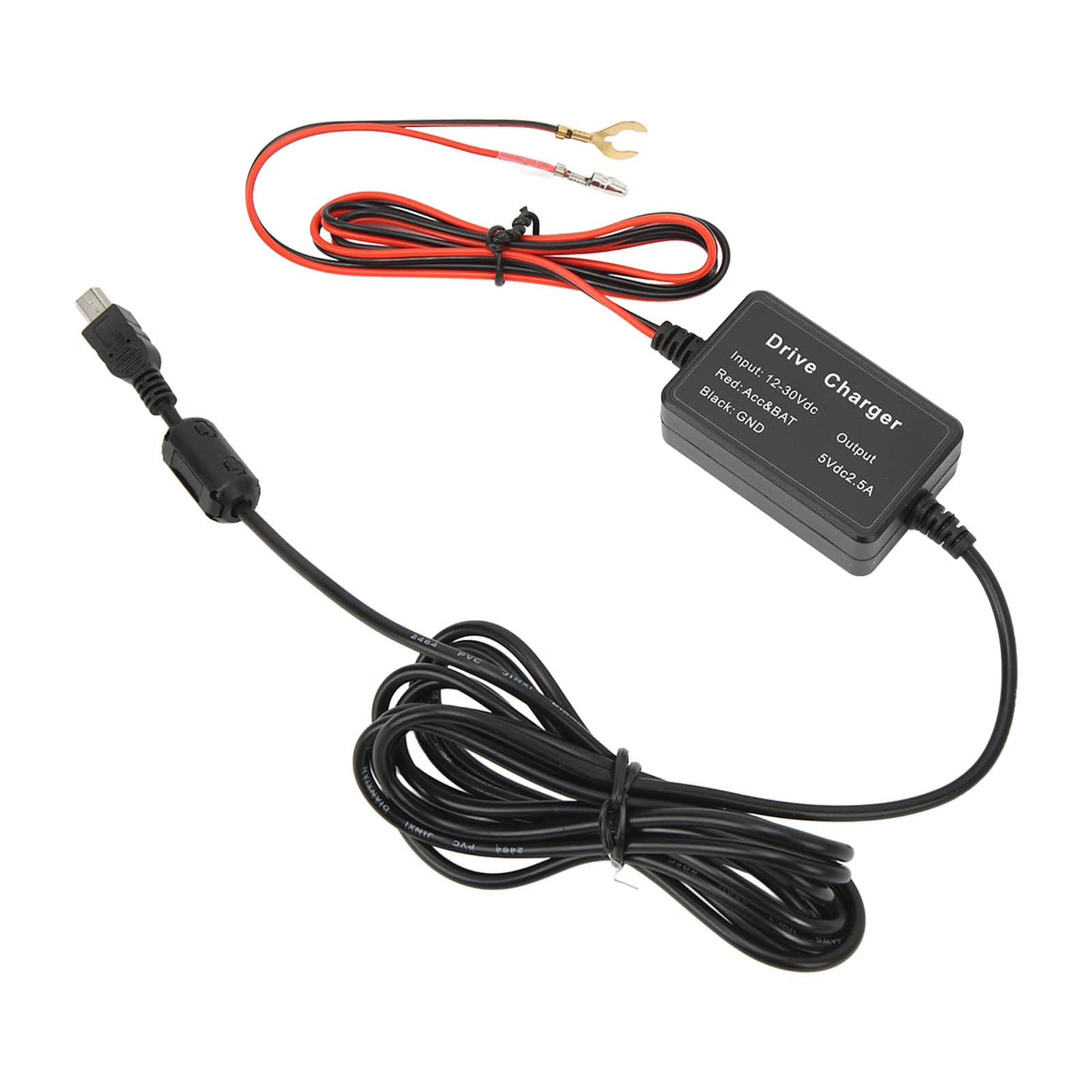Dashcam Hard Wire Kit, Dash Cam Hardwire Kit 12V?30V to 5V USB Adapter Low Voltage Protection Dash Camera for Mirror Cam GPS Navigator Radar Detector