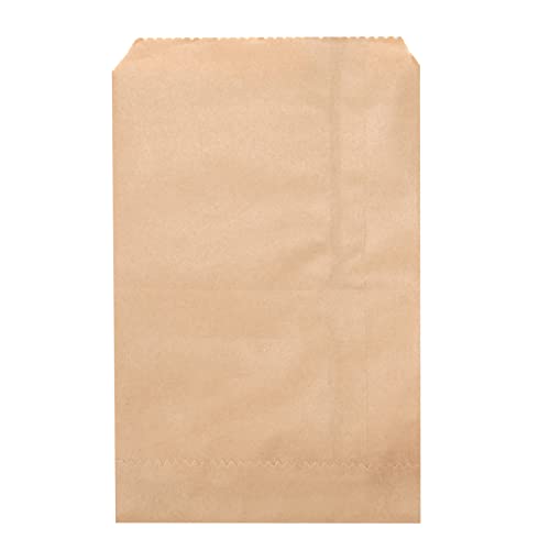 Tendwarm 100 Pcs 4x6 Inches Brown Kraft Paper treat Bags Flat favor bag for Party Wedding Small Gift bag