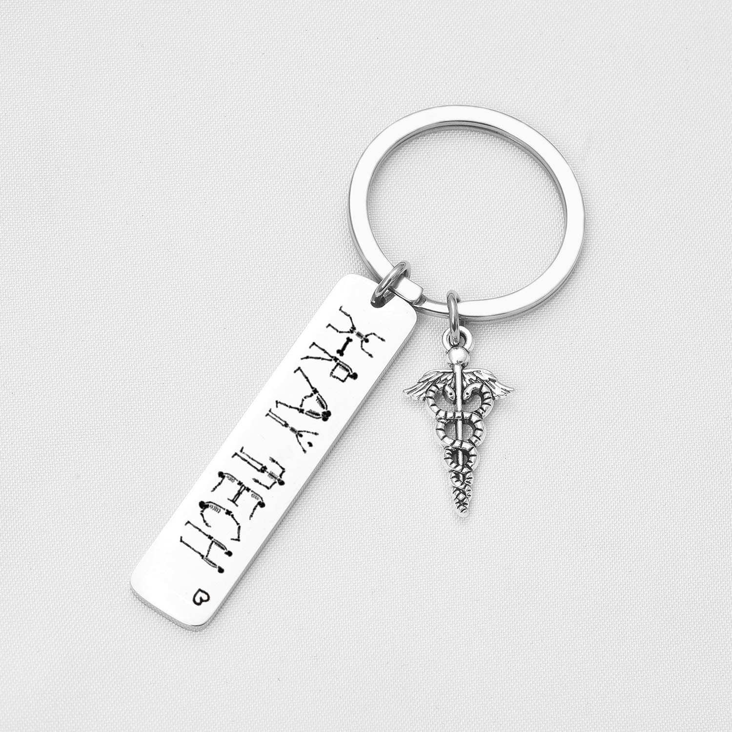 De&ai X-Ray Tech gift for X-Ray Technician gift for X Ray Tech Grad gift appreciation gift for Ultrasound Technician Gift for Radiology Technologist jewelry Ultrasound Tech keychain