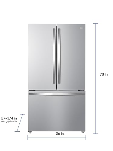 Kenmore 46-75515 Counter-Depth French Door Refrigerator/Freezer with Fingerprint-Resistant Stainless Steel, Ice Maker, Quiet and Energy Efficient Inverter Compressor, 36 Inch