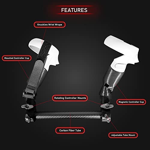 DeadEyeVR Annihilator 2 - VR Magnetic Carbon Fiber Rifle Adapter Stock Controller Attachment Accessory for Virtual Reality (Quest / G2 - Compact)