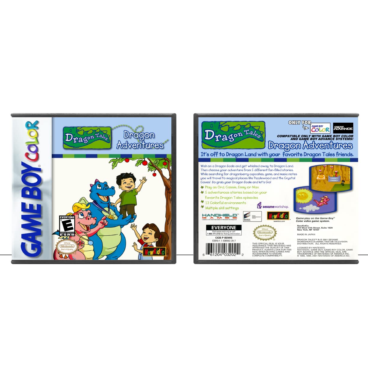 Dragon Tales: Dragon Adventures | (GBC) Game Boy Color - Game Case Only - No Game