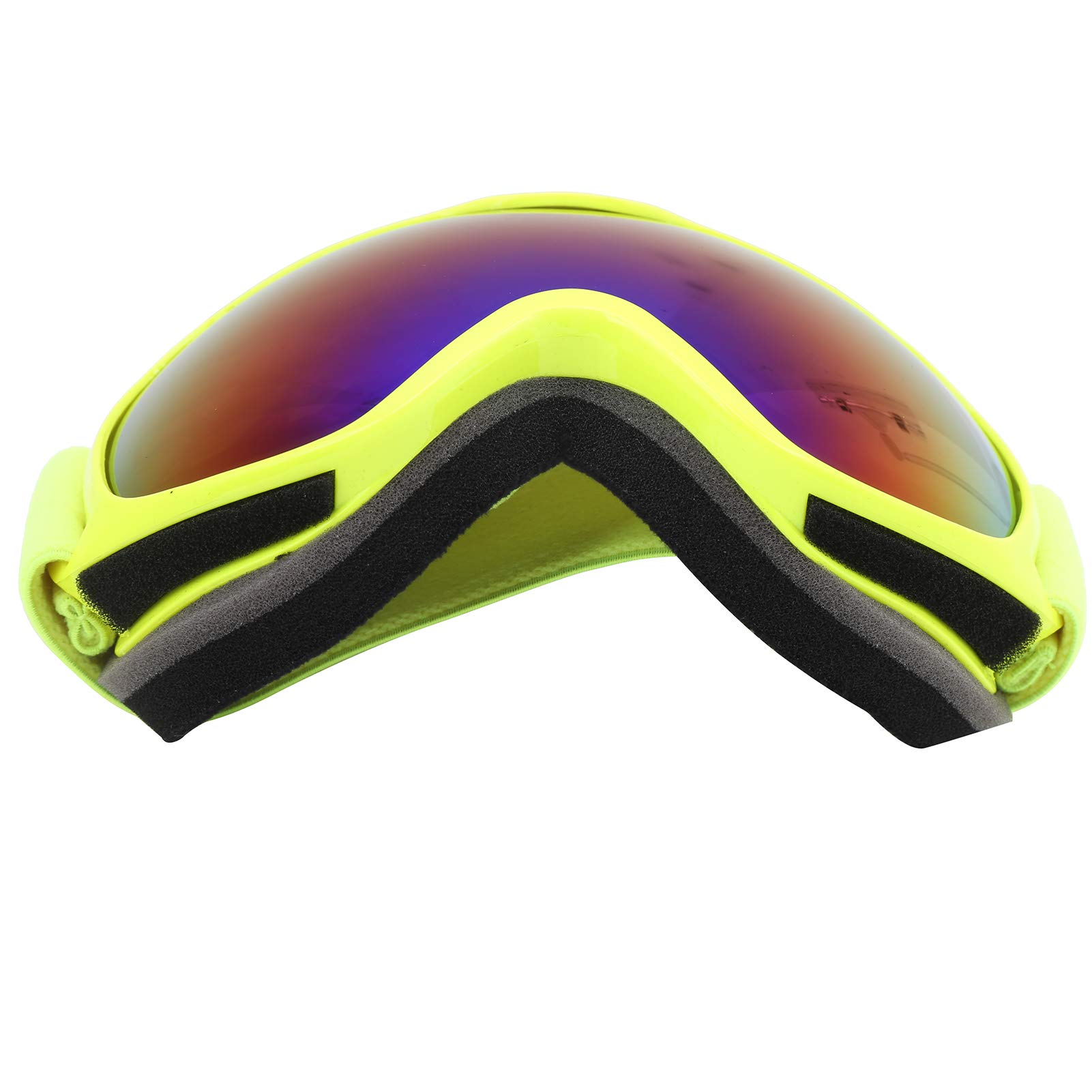 ENTHUSRI Kids Ski Goggles Anti Fog Snowboard Goggles Double Layer PC Lens Climbing Snow Sports Glasses for Outdoor(Yellow)