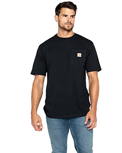 CarharttMenLoose Fit Heavyweight Short-Sleeve Pocket T-ShirtBlackLarge