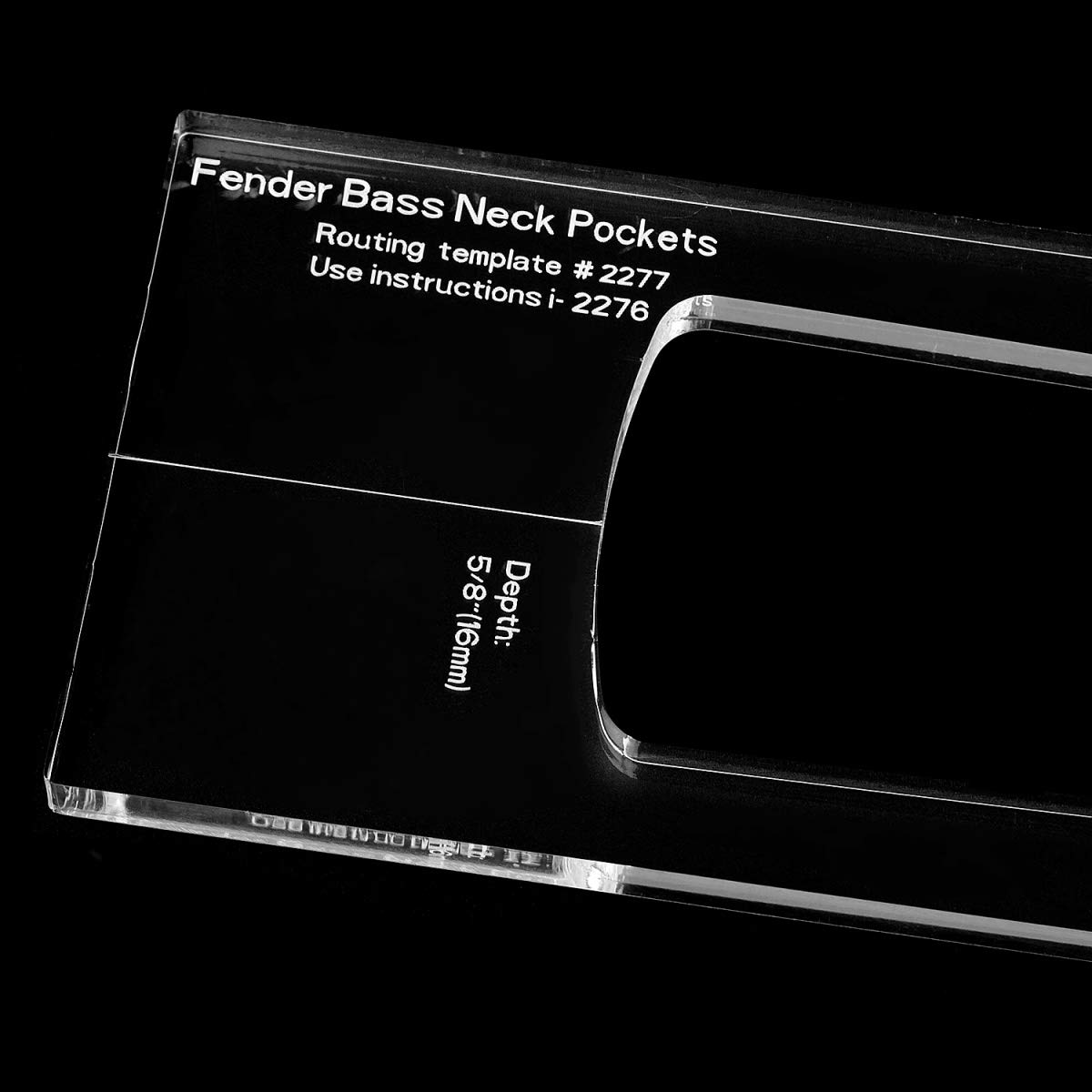 Musiclily Pro CNC Accurate Acrylic Bass Neck Routing Templates for Standard Jazz Bass/P-Bass