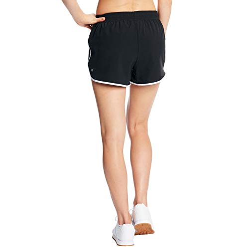 C9 Champion Women's 3.5" Woven Shorts, Ebony/True White, L
