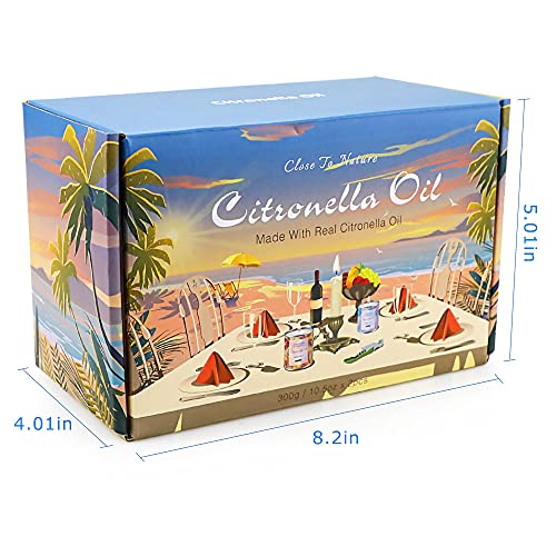 Citronella Candles Outdoor, Soy Wax, 130 Hours Burn Time, 2X 10.5Oz, Scented Candles for Home, Patio, Garden, Camping,chen