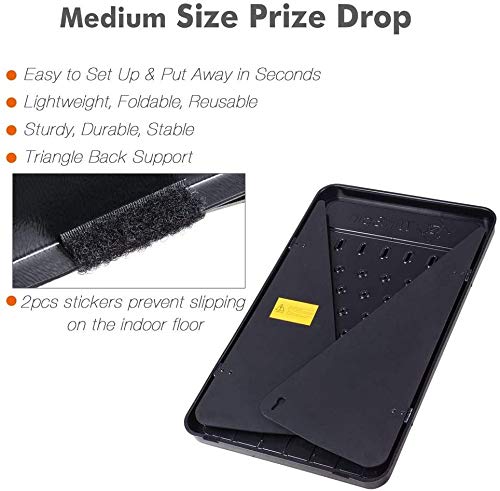 ZeHuoGe 30" Prize Drop Boards Disk Game Foldable Stand Customizable 6 Slots with 10 Pucks for Carnival Tradeshow Party