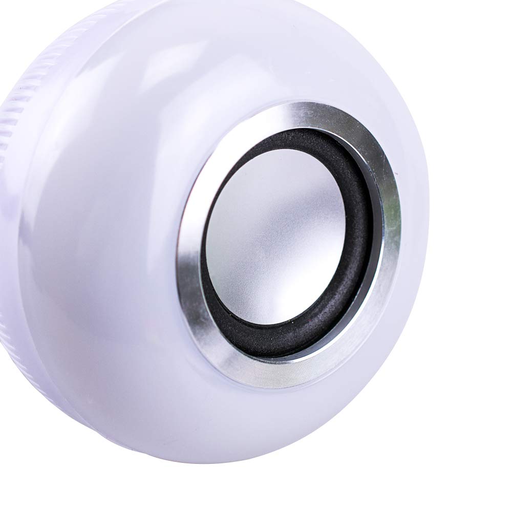 LED Light Bulb Bluetooth Speaker, White + RGB + Yellow Light Ball Bulb Colorful Lamp Smart Music Bulb Audio Bluetooth Speaker with Remote Control for Home,Party,Bar,Garden or Spook House
