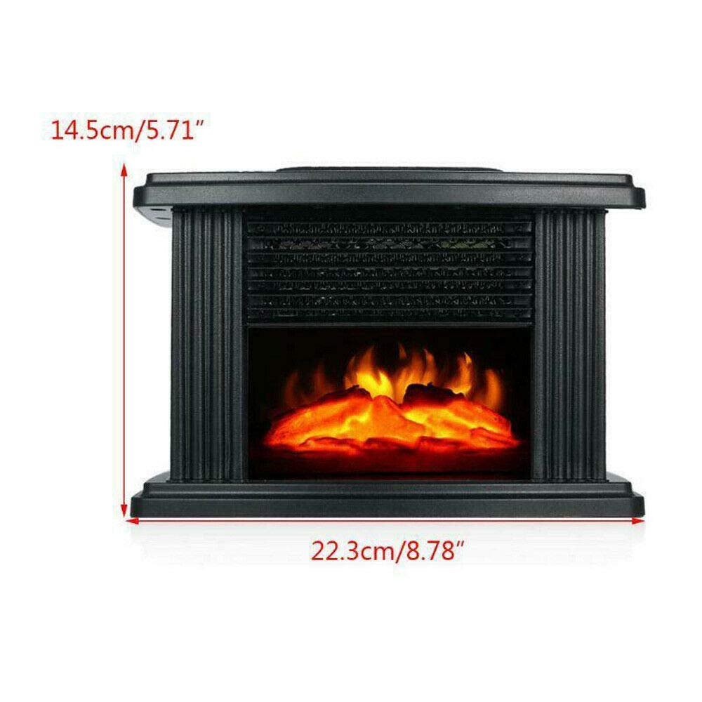 Electric Fireplace, 1000w Portable Electric Fireplace Stove Heater Freestanding 3D Flame Log Burner Warmer with 3 Speed Adjustable for Indoor Use