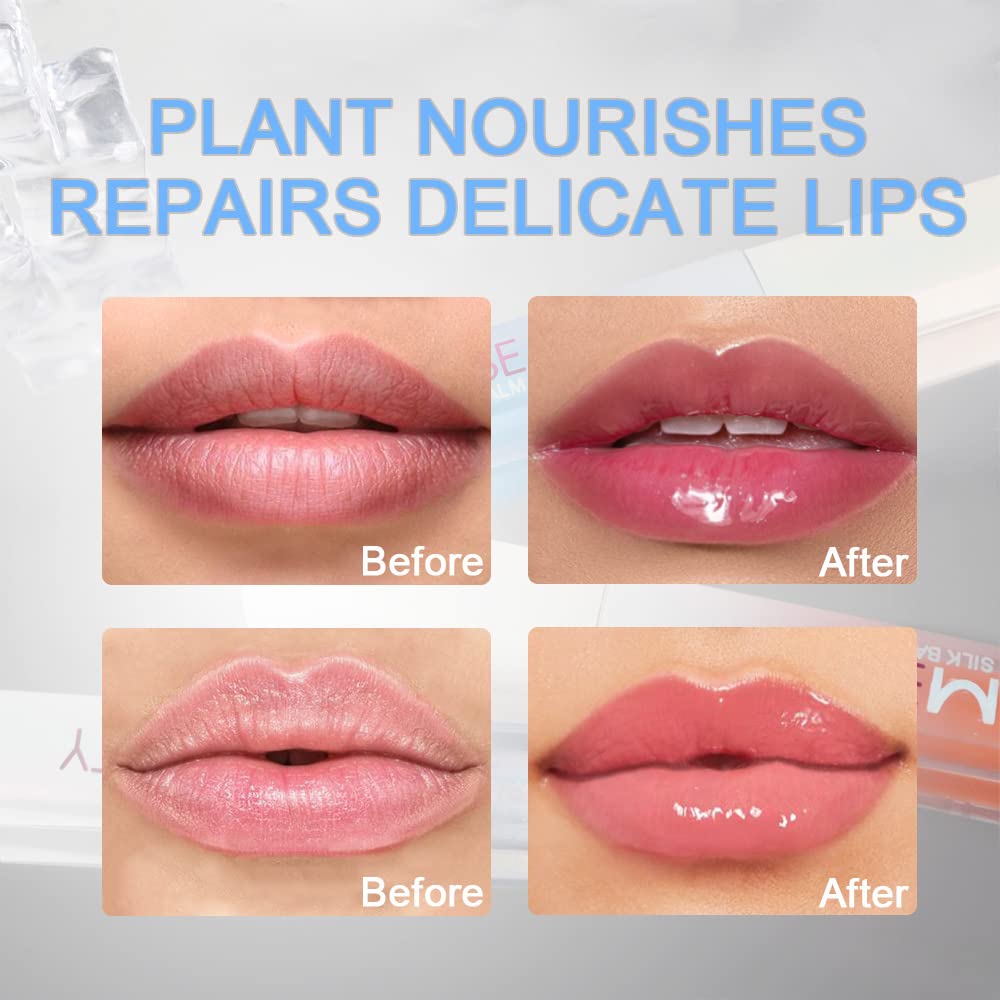 evpct 3Pcs Clear Color Changing PH Tinted Lip Gloss Sets for Women Girls 10-12 Pink Mood Lip Oil Gloss Balm Tint Stain Glaze Pack Hydrating Moisturizer Lipstick Magic labiales magicos,0.14fl.oz*3