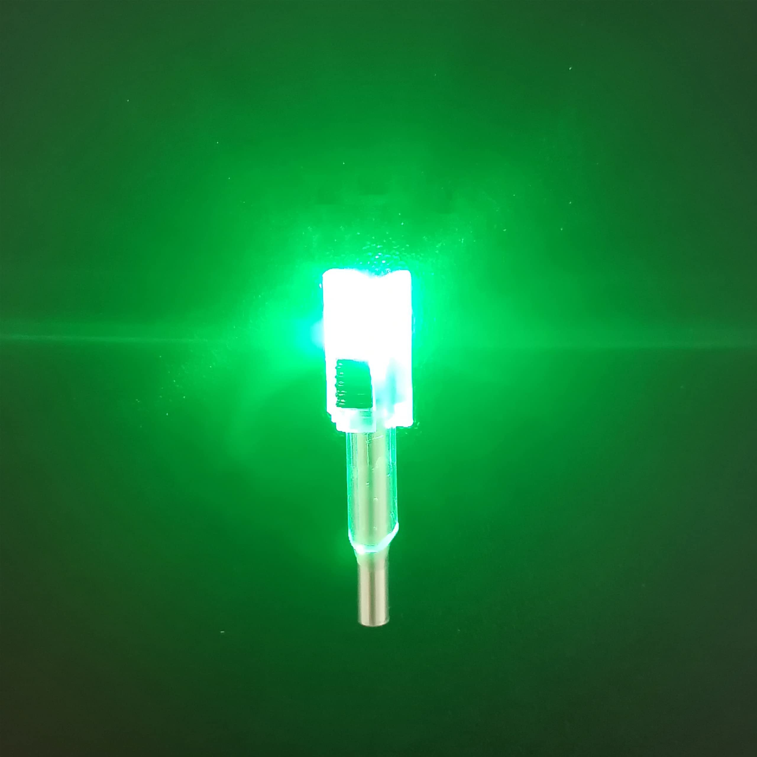 DEEPOWER Crossbow Lighted Nock with ON/Off Switch 4 Pack with .285β/.297β/.300β/.305β Bushings LED Nock Universal Fit for Bolts (Green)