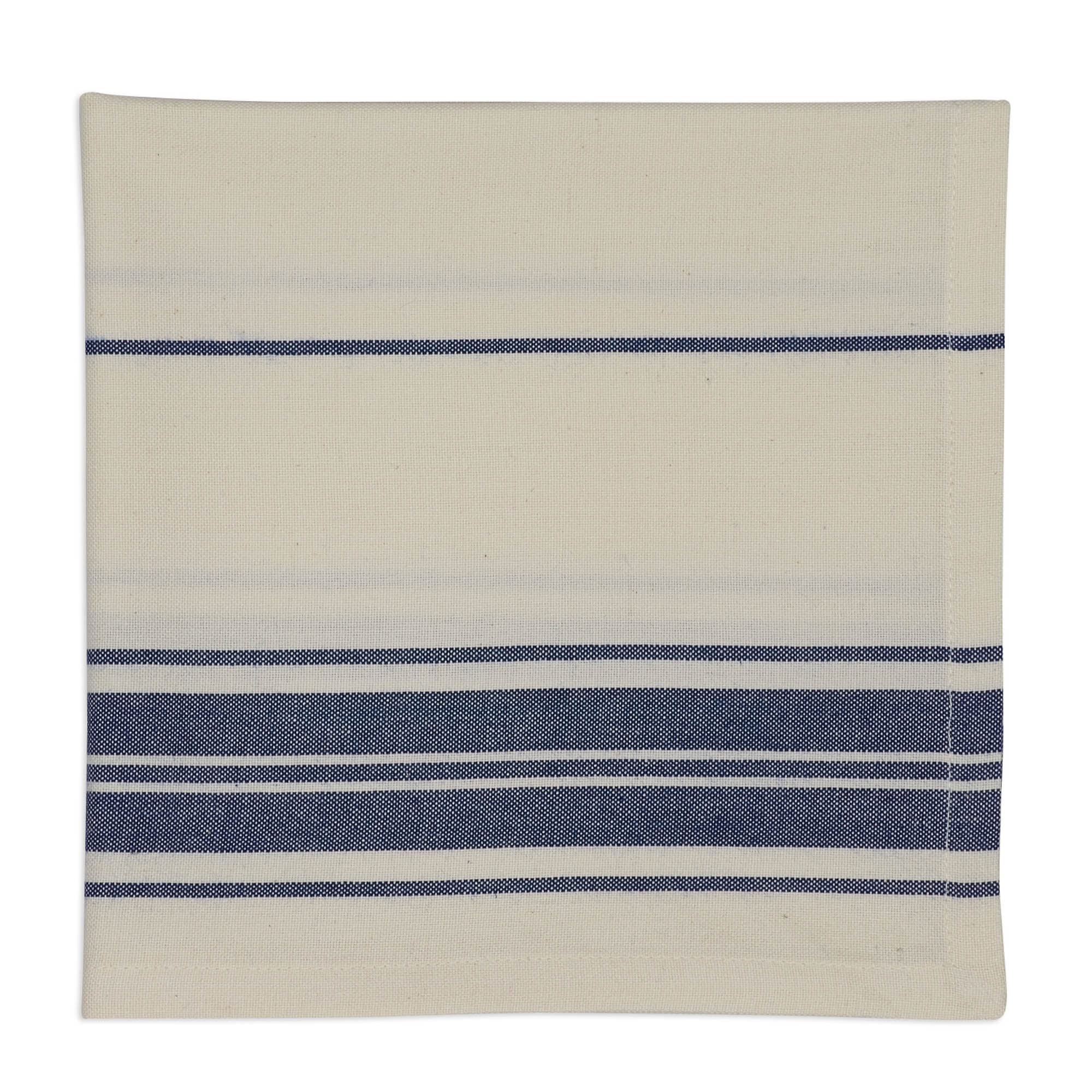 DII 100% Cotton Cloth Napkins, 18x18 Dinner Napkins, for Basic Everyday Use, Banquets, Weddings, Events, or Family Gatherings - Set of 4, Farm Fresh Stripe