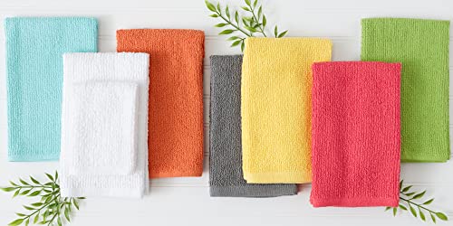 DII Basic Barmop Collection Multi-Purpose Cleaning, Dishtowel Set, Bright, 4 Piece