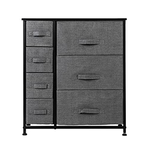 n/a Dresser with 7 Drawers Furniture Storage Tower Unit for Bedroom Hallway Closet Office Organization Steel Frame Wood (Color : A)