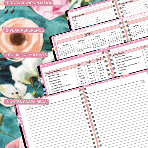 Dzhzal 2023-2024 Academic Planner - Weekly & Monthly Planner with Tabs, July 2023 - June 2024, 8.5" x 6.3", Hardcover with Elastic Closure,Twin-Wire Binding,Thick Paper,Inner Pocket