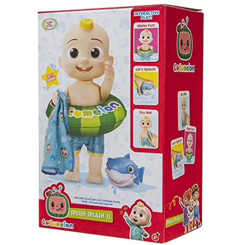 CoComelon - Splish Splash JJ Doll- with Shark Bath Squirter and Water Accessories Water Play - Toys for Kids and Preschoolers - Amazon Exclusive