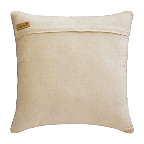 The HomeCentric Toss Pillow Covers, Brown 12"x12" (30x30 cm) Pillow Covers, Linen Sequins & Embroidery Throw Pillows for Sofa, Abstract Pattern Modern Style Easter - Brown Dazzled
