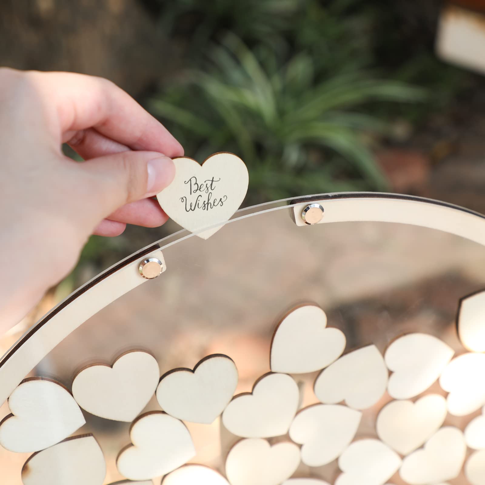 Fonder Mols Wedding Guest Book Alternative with Pen, Rustic Boho Guest Book Wedding Reception, Wooden Guest Book Tree of Life for Memorial Service, Unique Wedding Keepsake Ideas