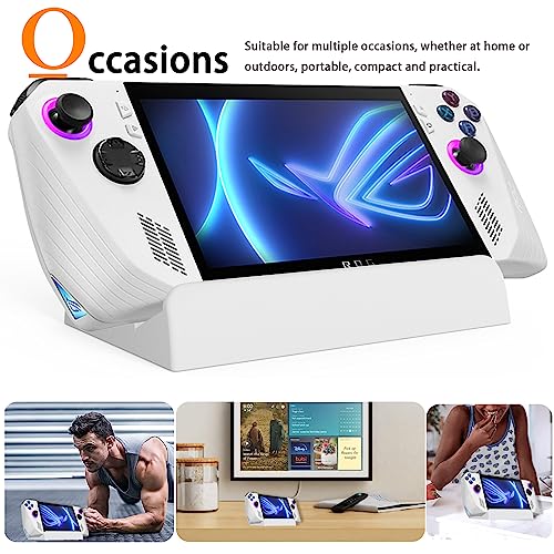Miimall Compatible for ROG Ally Kickstand, Multi-Angle Adjustable Asus Ally Kickstand with Anti-Slip Pads Foldable&Portable Stand Base/Holder/Kickstand for Asus ROG Ally Handheld 2023 Accessories