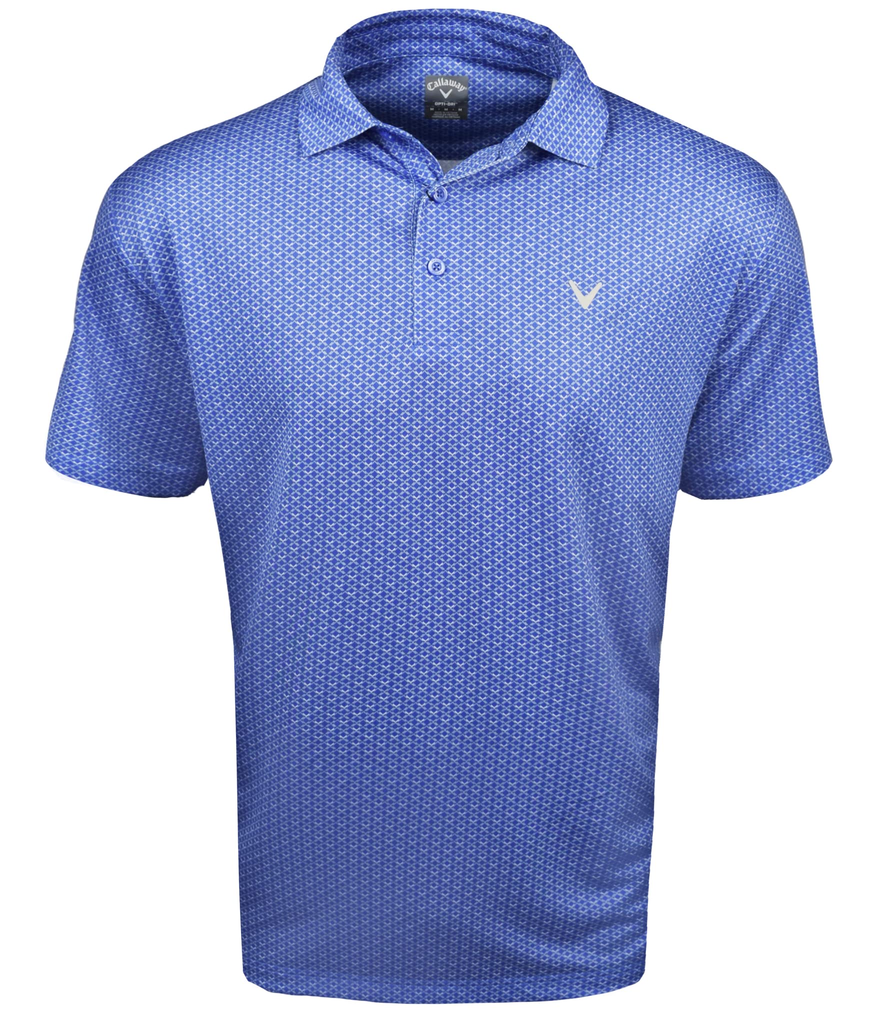 Callaway Golf All-Over Chevron Novelty Print Polo Amparo Blue XXXL