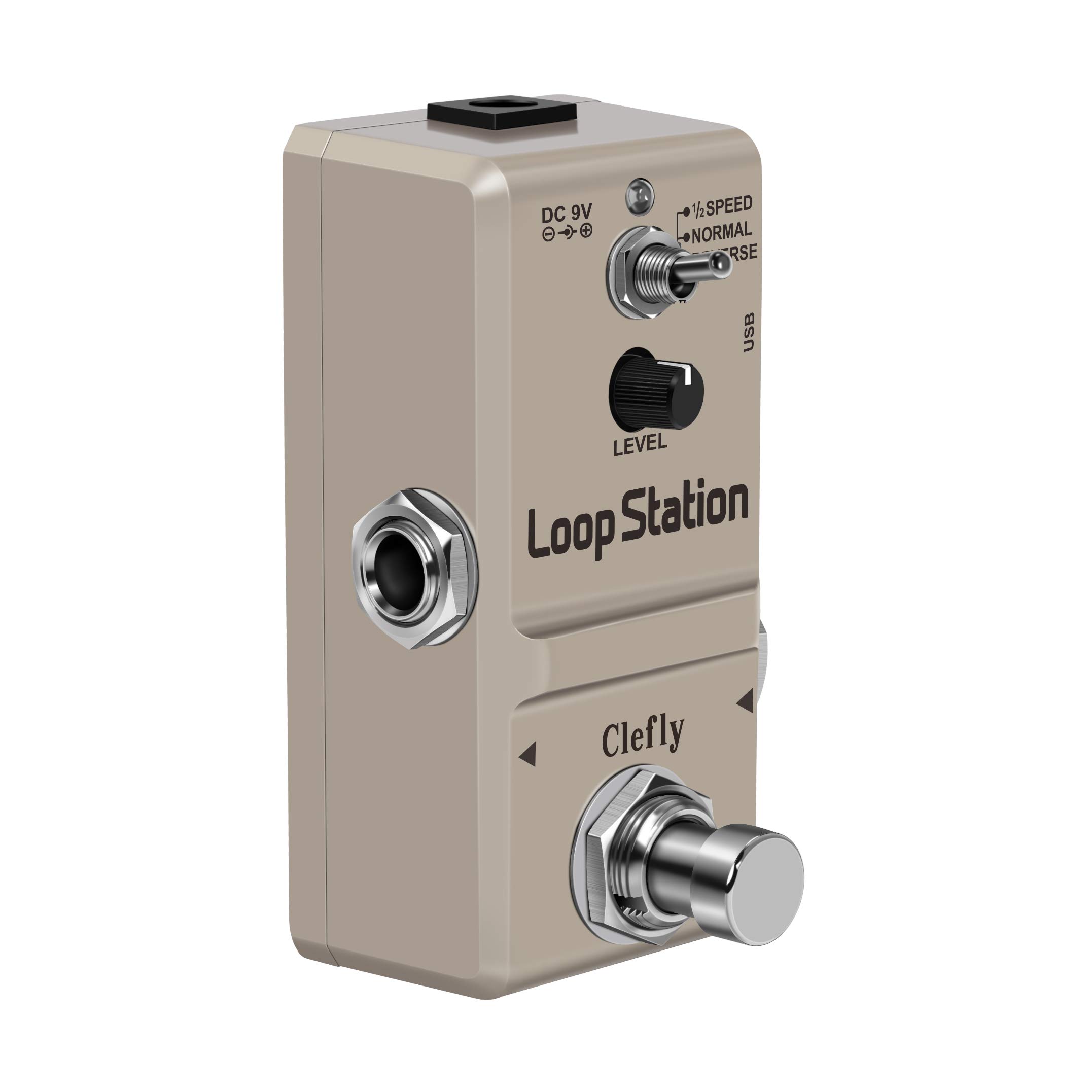 Clefly Tiny Loop Station Looper Effects Pedal Unlimited Overdubs 10m Of Looping 1/2 Time Reverse