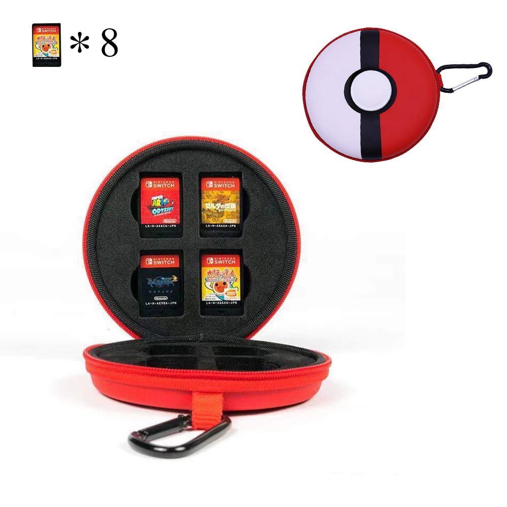 dainslef Game Memory Card Game Card Case, Pokeball Game Cards Holder, Game Storage Case Up to 8 Nintendo Switch Games for Nintendo Switch,Switch Lite Pikachu Pokeball [Nintendo_Switch]……