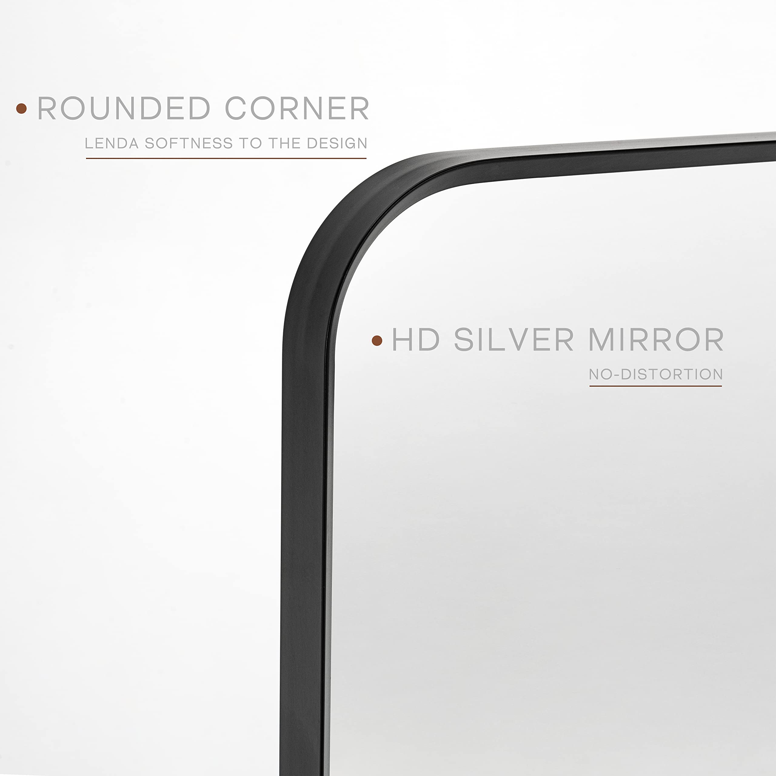 Minuover 20" x 30'' Pivot Rectangle Bathroom Mirror Tilting Beveled Black Metal Framed Vanity Mirrors for Wall (20" x 30", Matte Black)
