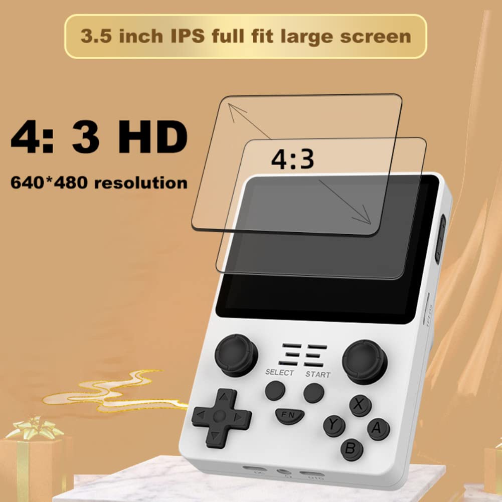 EQUITARE Powkiddy RGB20S Handheld Game Console, 3.5 Inch IPS Screen Game Player, Portable Handheld Nostalgic Arcade Retro Game Machine, Open Source Game Player for Kids Adults