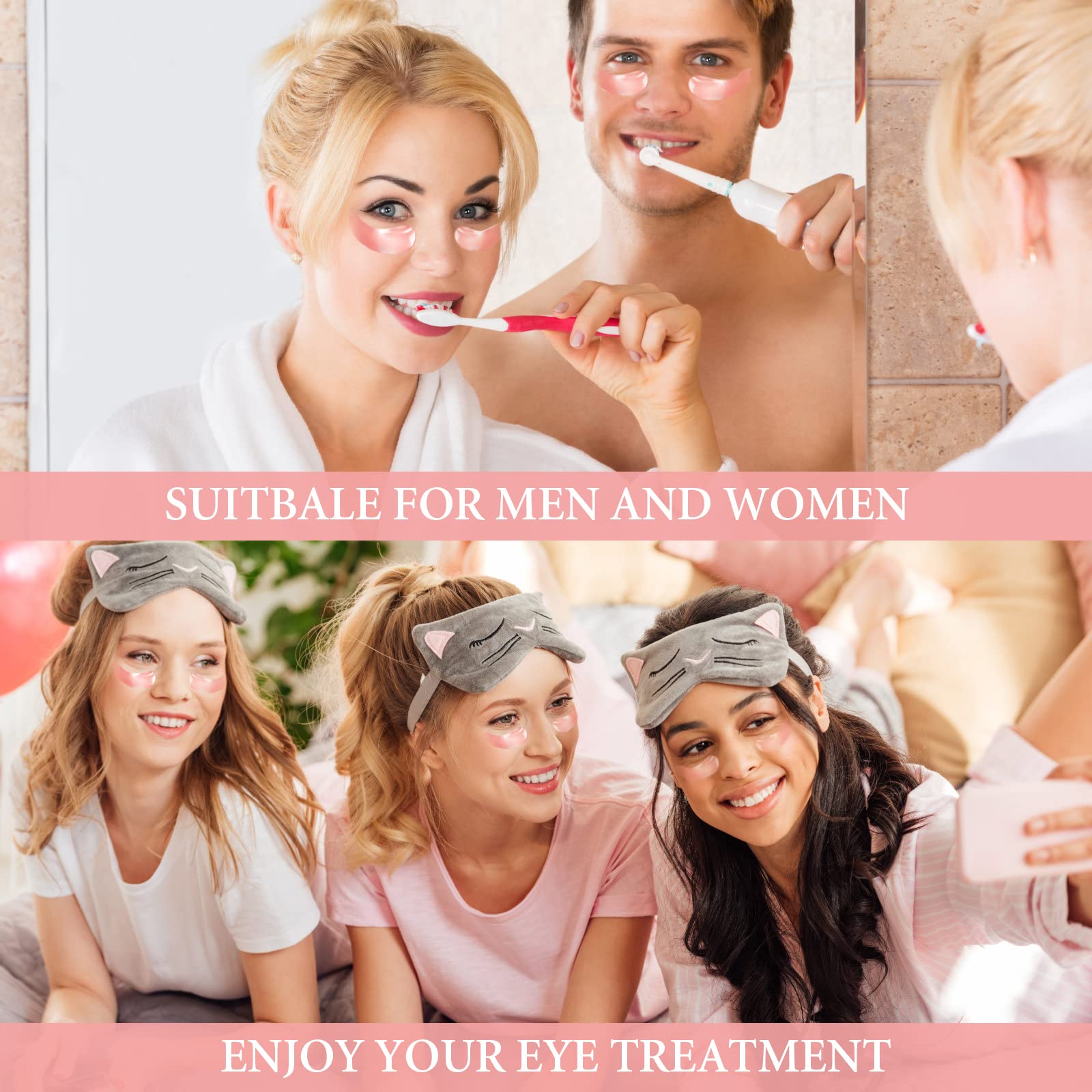 FANMIN Under Eye Mask, Under Eye Gel Pads With Collagen, Skincare Eye Patch Masks for Women and Men