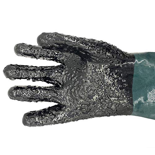 HOLDWIN Rubber Sandblaster Gloves for Abrasive Blasting be Used on Sandblast Cabinet Sand Blasting Gloves With Particle