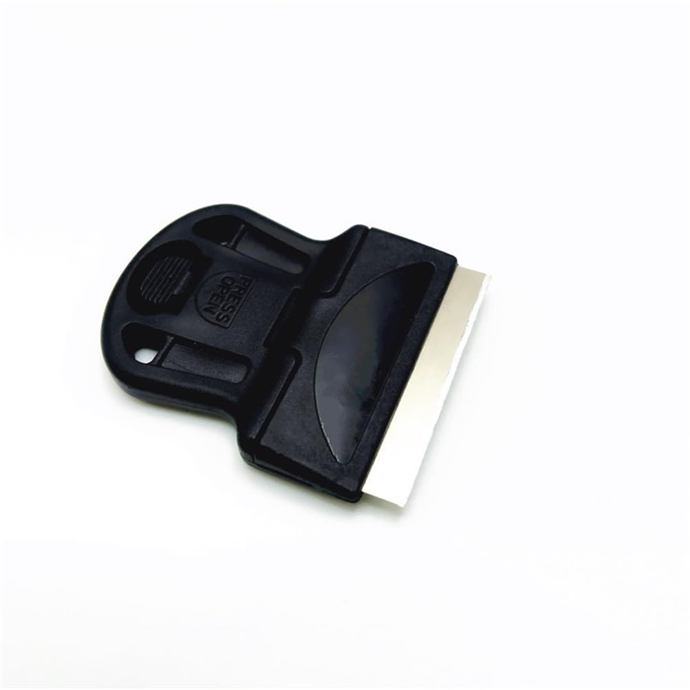 EYAKEG Mini Plastic Razor Blade Scraper Tool,Plastic Scraper,Cleaning Scraper Tool,Glass Scraper,Window Scraper,Stove Scraper Tool,Equipped with 5 Blades.
