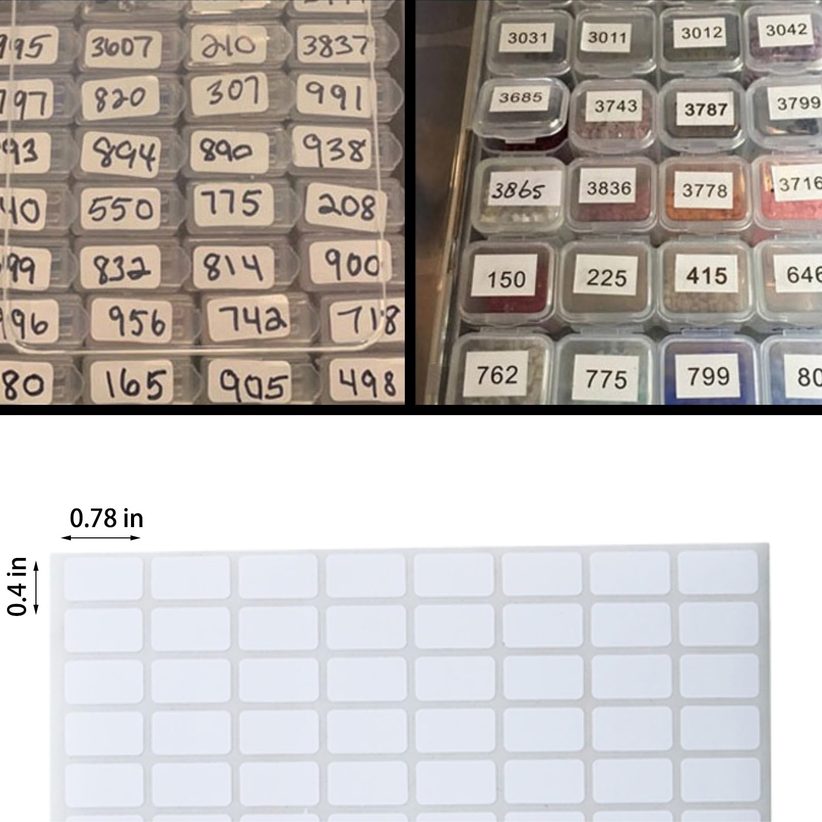 Generic Diamond Painting Accessories Storage Containers 56 Slots 2 Pack 28 Grid Bead Container Includes 64 pcs Labels Plastic Organizer Diamond Art Bead Box, Clear, 749813135770