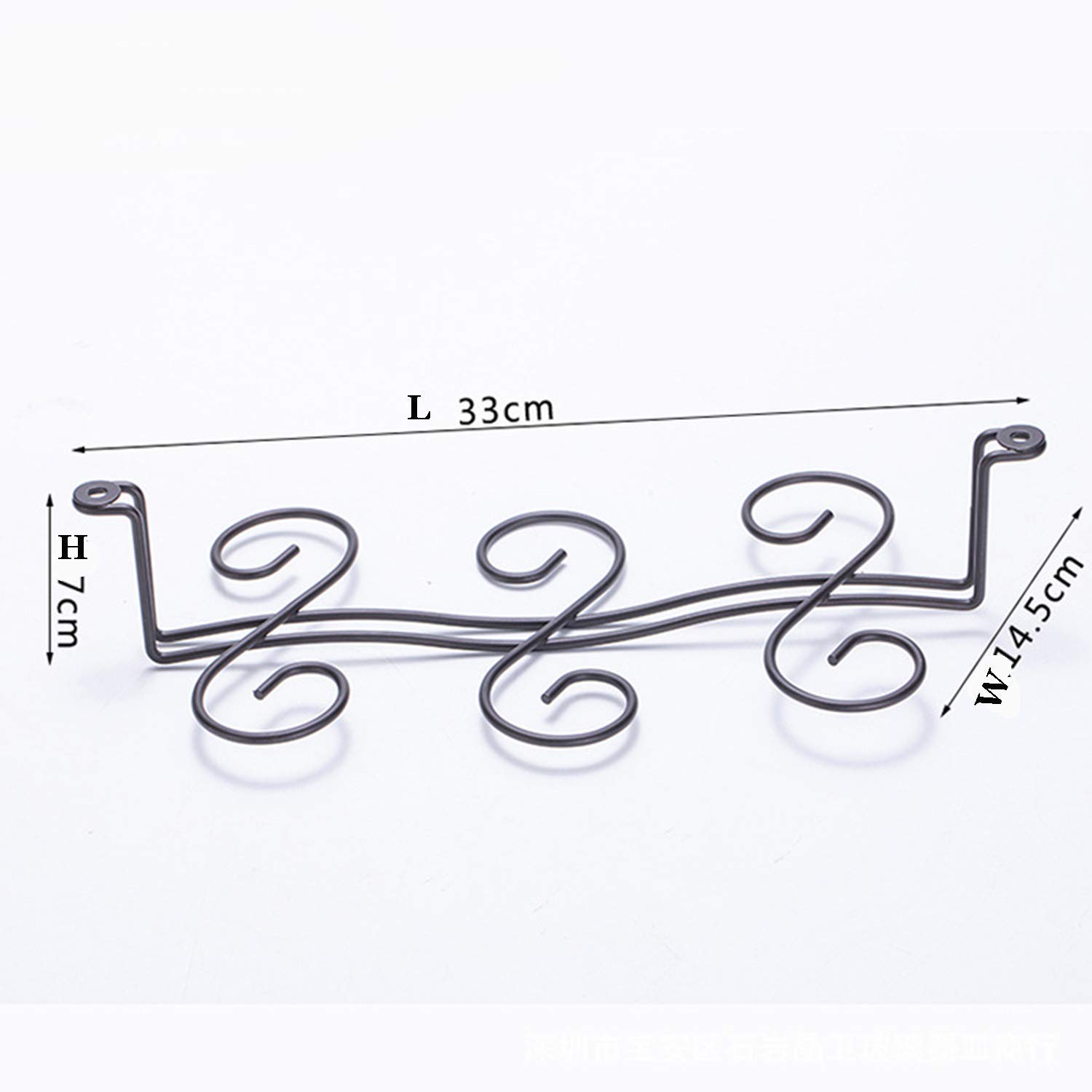 DBYAN Under Cabinet Wine Glass Rack Stemware Holder,Oil Rubbed Bronze 6 Cup Glasses Vintage Style Stainless Steel Wall-Mounted Hanging Wine Glass Hanger For Bar Home Cafe