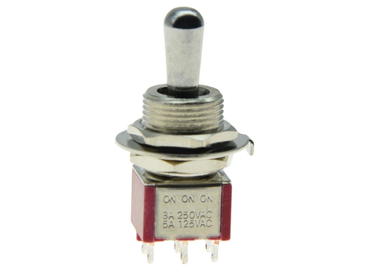 SALECOM Guitar/AMP Fat Bat Toggle Switch DPDT 6 Pin 3 Way ON ON ON Sealed Guitar Switch
