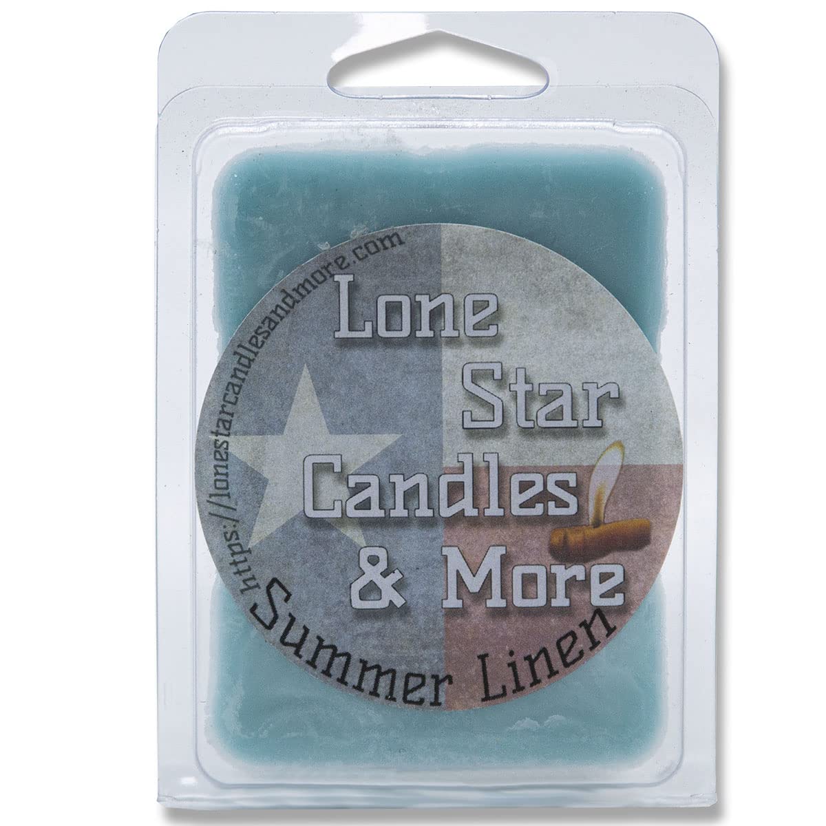 Fresh & Clean Collection of Premium Lone Star Candles & More's Hand Poured Soy Wax Melts, Strongly Scented Wax Cubes, USA Made in Texas (Summer Linen, 3-Pack)